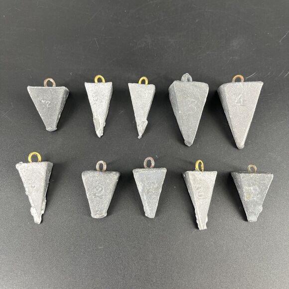 Unbranded | Other | Vintage Triangular Lead Fishing Sinkers Different ...